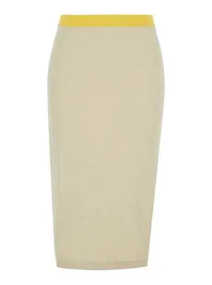 Fendi Ff Jacquard Cotton Midi Skirt - Multicolor