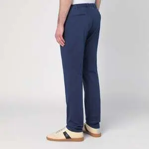 SANTANIELLO Cotton Trousers - Blue