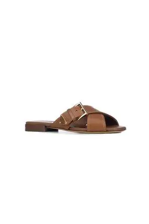 Prada Buckled Leather Slides