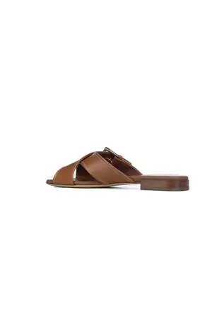 Prada Buckled Leather Slides