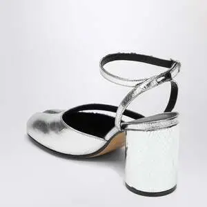 MAISON MARGIELA Tabi Sandals In Broken Mirror Finish - Silver