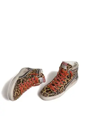 GOLDEN GOOSE Slide Leather Sneakers - Multicolor