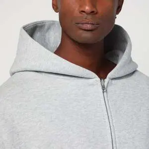 ENTIRE STUDIOS Grey Cotton Zip Up Sweatshirt - Gray