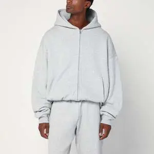 ENTIRE STUDIOS Grey Cotton Zip Up Sweatshirt - Gray