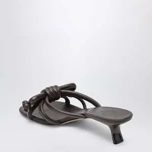 Loewe Lambskin Leather Sandal With Knot Detailing - Brown