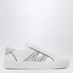 Moncler Leather Monaco Sneakers - White