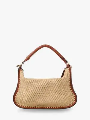 Chloé Marcie Raffia Shoulder Bag