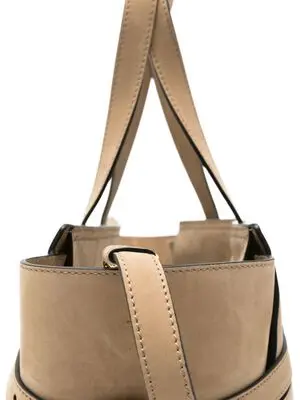 Moschino Tie Detailed Leather Handbag