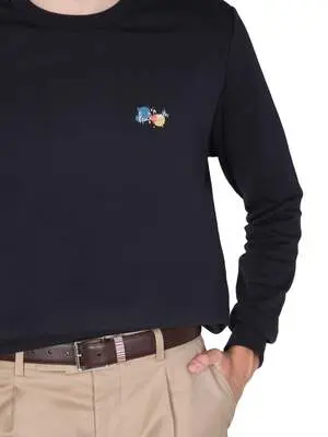 Paul Smith Crewneck Sweatshirt With Embroidered Logo - Blue