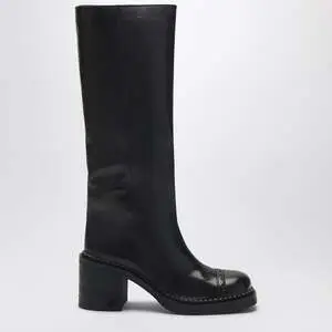 Miu Miu Leather Boots - Black