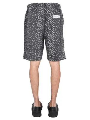 Heron Preston Bermuda Shorts With Rubber Logo - Black