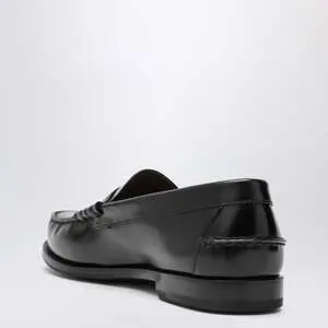 Prada Brushed Leather Loafers With Embossed Logo