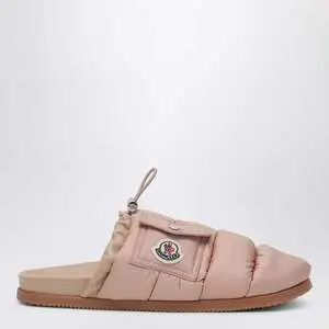 Moncler Quilted Nylon Mule With Flap Pocket - Pink