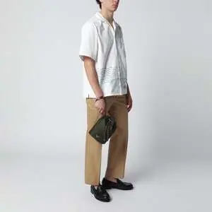 Prada Speedrock Pouch In Re-nylon And Camouflage Leather - Green