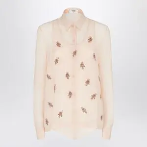 Fendi Embroidered Georgette Shirt
