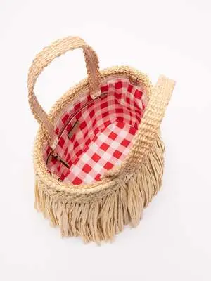 JIMMY CHOO Beach Tote E/w Mini Raffia Bag