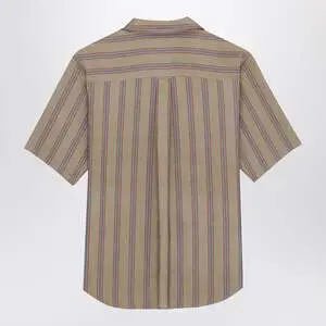 Saint Laurent Boxy Short-sleeve Button-up Cupro Shirt