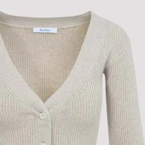 Max Mara Gioiosa Ribbed Wool Blend Cardigan - Multicolor