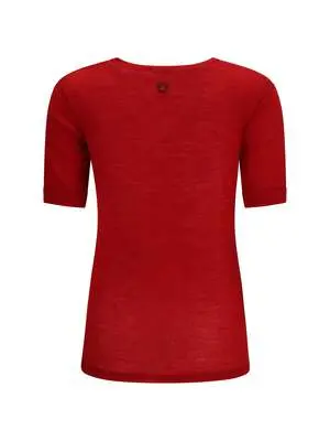 Versace Ribbed Knit T-shirt - Red