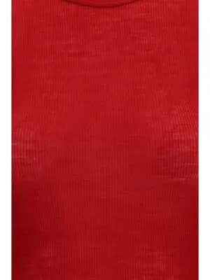 Versace Ribbed Knit T-shirt - Red