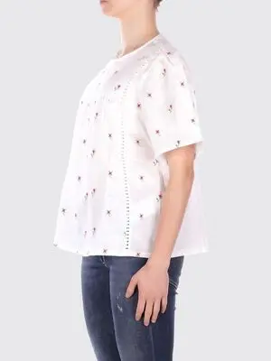 Max Mara Embroidered Floral Top - White