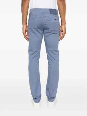 Jacob Cohen Slim Fit Cotton Blend Trousers - Multicolor