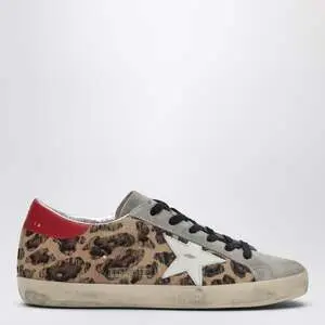 GOLDEN GOOSE Super-star Leopard Print Pony Hair Sneakers - Multicolor