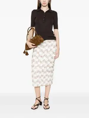 P.a.r.o.s.h Embellished Nylon Midi Skirt