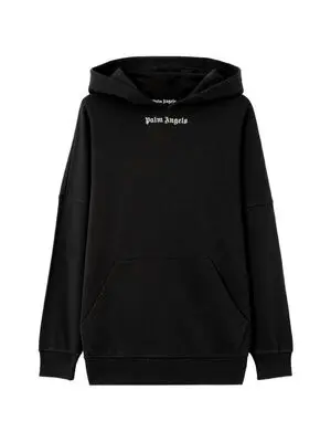 Palm Angels Logo Cotton Hoodie - Multicolor