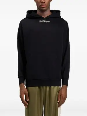 Palm Angels Logo Cotton Hoodie - Multicolor