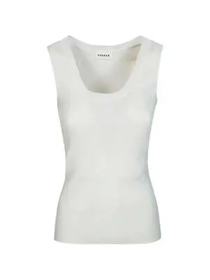 P.a.r.o.s.h Ribbed Sleeveless Knit Top