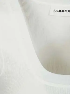 P.a.r.o.s.h Ribbed Sleeveless Knit Top