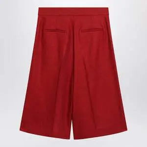 Max Mara Linen Bermuda Shorts - Red