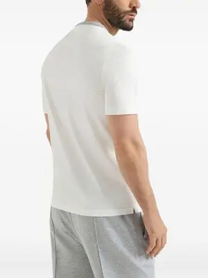 Brunello Cucinelli Logo Cotton T-shirt - Multicolor