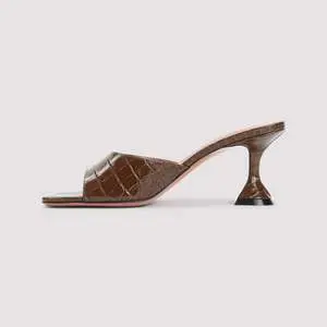 Amina Muaddi Lupita 70 Slipper Mules - Brown