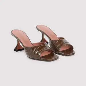 Amina Muaddi Lupita 70 Slipper Mules - Brown