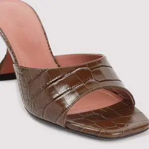 Amina Muaddi Lupita 70 Slipper Mules - Brown