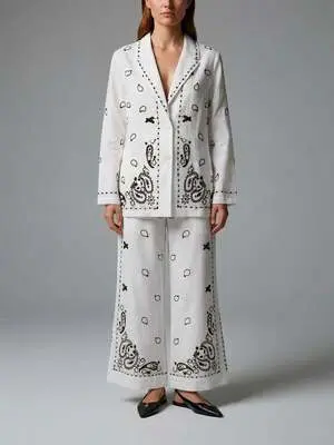P.a.r.o.s.h Embroidered Linen Jacket