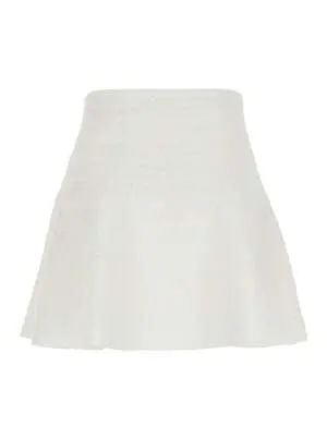 SELF-PORTRAIT Pointelle Knit Mini Skirt - Multicolor
