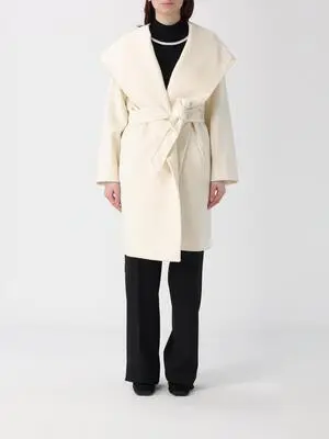 Max Mara Belted Coat - White