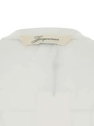 Jacquemus Le Tshirt Ventadou Crew Neck T-shirt With Gros Grain Logo Detail - White