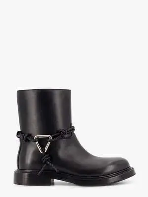 Bottega Veneta Leather Ankle Boots - Black