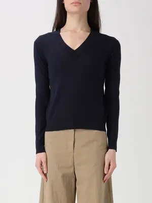 Max Mara Weekend Max Mara V-Neck Fine Knit Sweater Blue