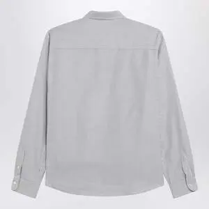 AMI Paris De Coeur Striped White Shirt - Black