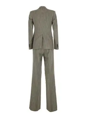 Tagliatore Double-breasted Linen Blend Suit