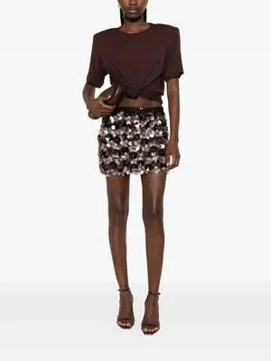 P.a.r.o.s.h Sequin Embellished Mini Skirt