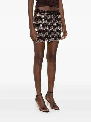 P.a.r.o.s.h Sequin Embellished Mini Skirt
