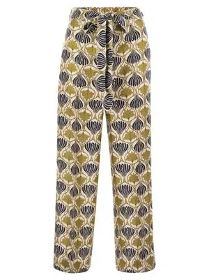 Max Mara Printed Silk Fluid Trousers - Multicolor