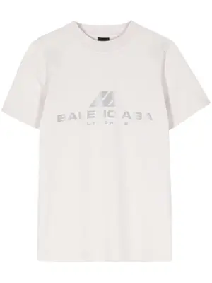 Balenciaga Logo Cotton T-shirt - Multicolor