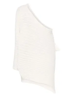 Issey Miyake Asymmetric Neck One-shoulder Top - Multicolor